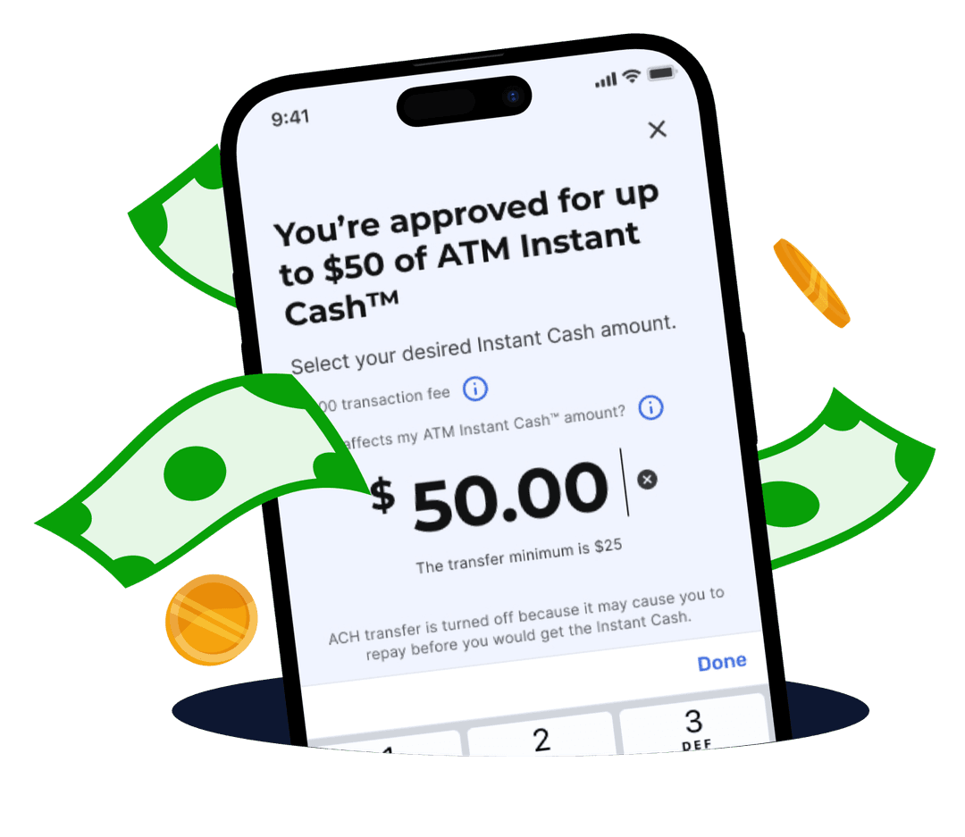 ATM Instant Cash™ - Cash straight to your bank. No credit check required.